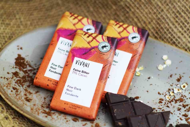 Bio Feine Bitter Schokolade Mini Tafel (12,5g), Vivani - Bauerntüte